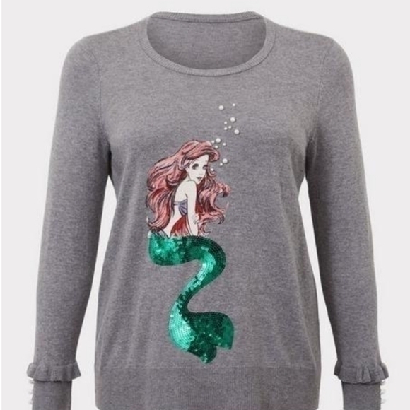 torrid | Sweaters | Torrid Ariel The Little Mermaid Sequin Sweater ...